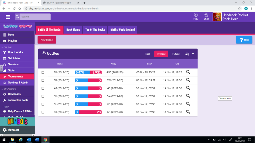 Times Table Rock Stars – Battles – Newport CE Junior School